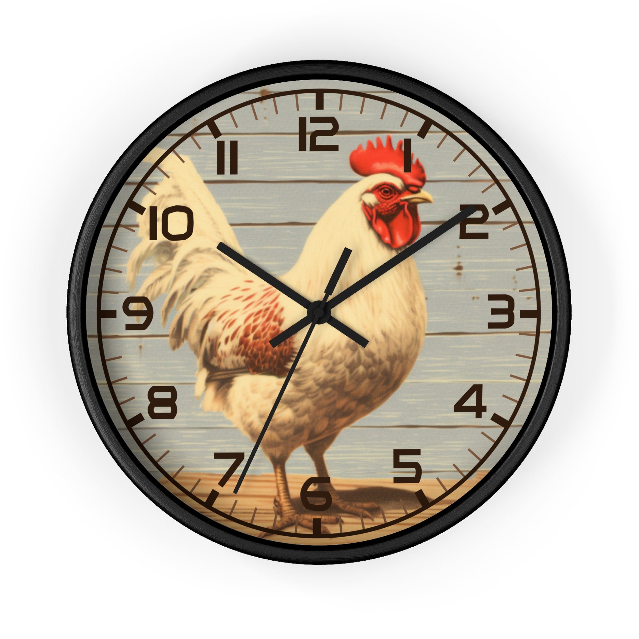 Chicken Wall Clock, 10-inch Clock, Kitchen Clock, Kitchen Chicken Clock ...