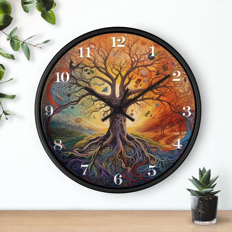 Tree of Life Wall Clock, Unique Wall Clock, Nature Wall Clock, Quiet ...