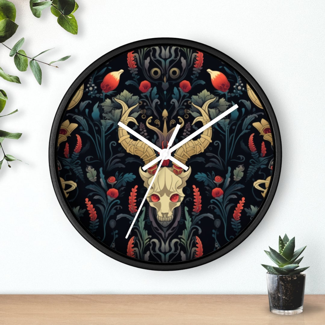 Whimsigoth Wall Clock, 10-inch Clock, Whimsical Gothic, Whimsigoth ...