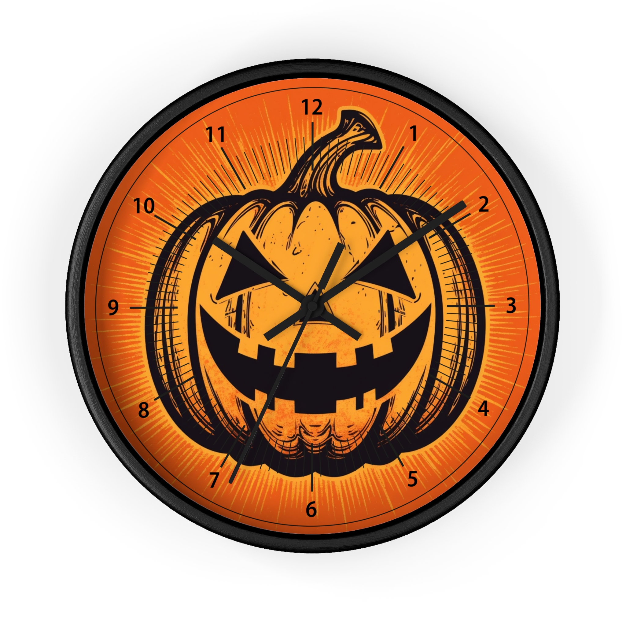 Jack-o'lantern Wall Clock 10-inch Clock Halloween Wall - Etsy