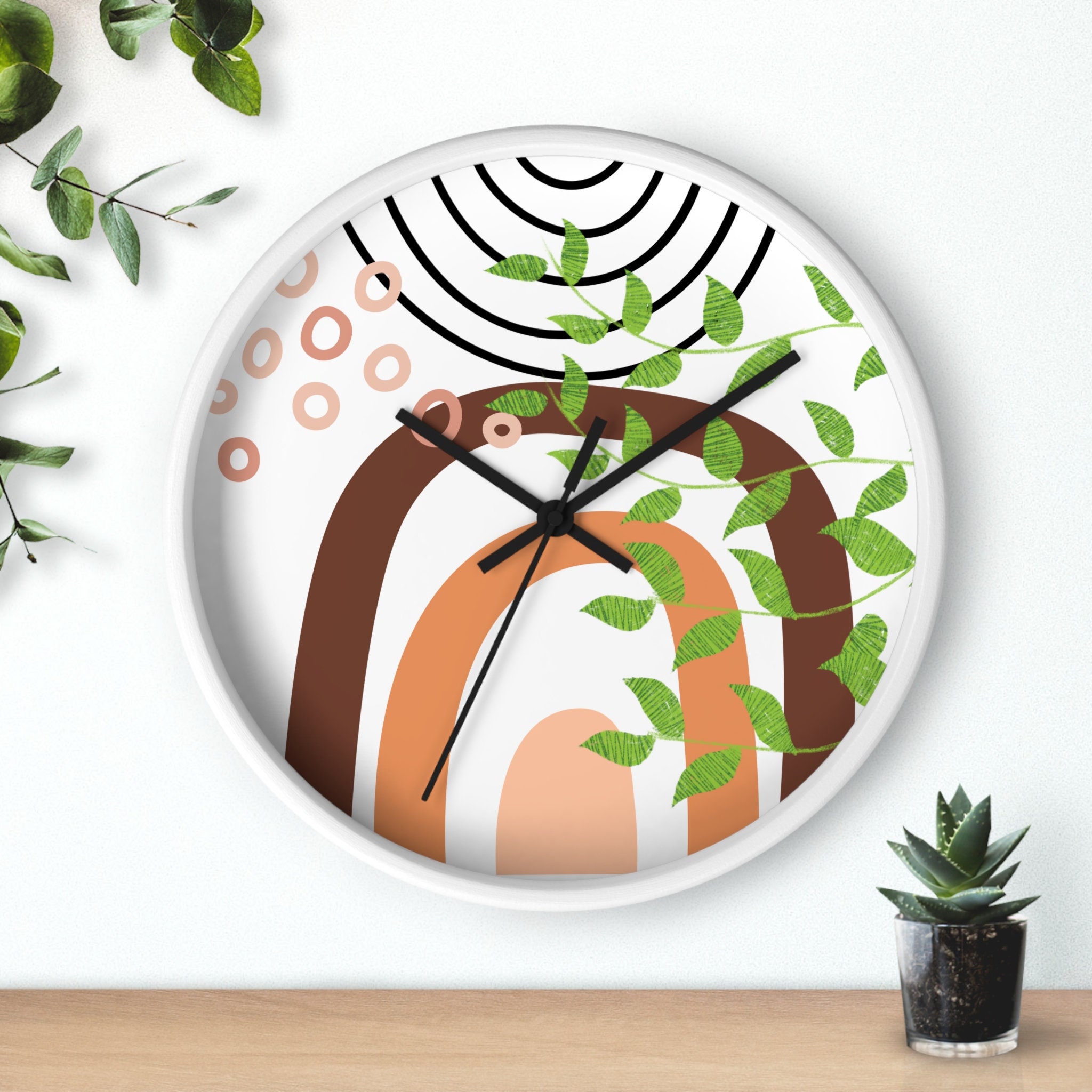 Boho Wall Clock, Maximalist Boho, Minimalist Boho, Artistic Wall Clock ...