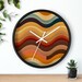 Boho Pattern Wall Clock, Boho Wall Clock, Boho Pattern, Bohemian Wall ...