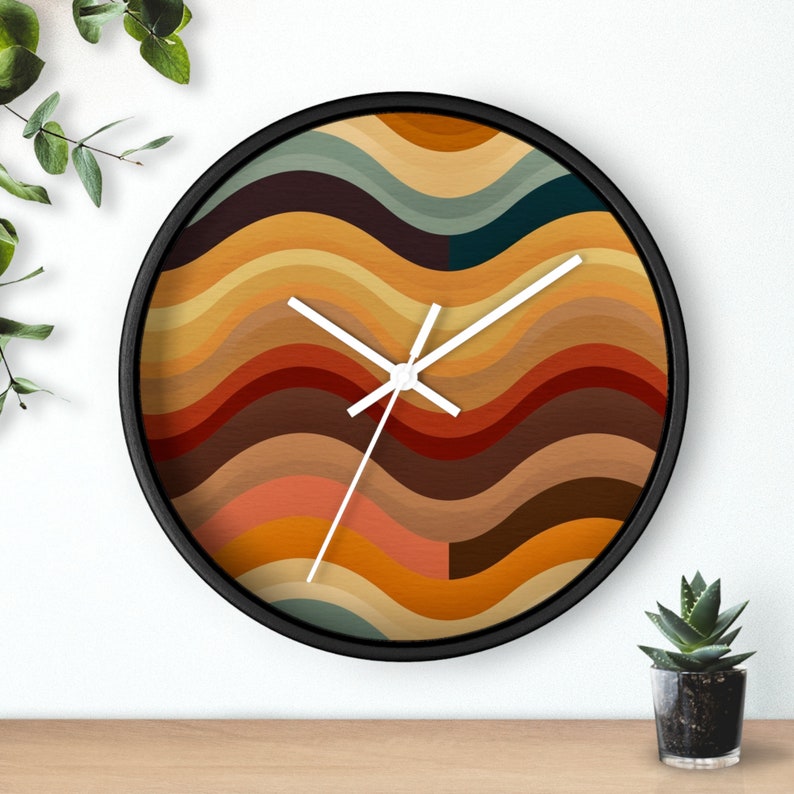 Boho Pattern Wall Clock, Boho Wall Clock, Boho Pattern, Bohemian Wall ...