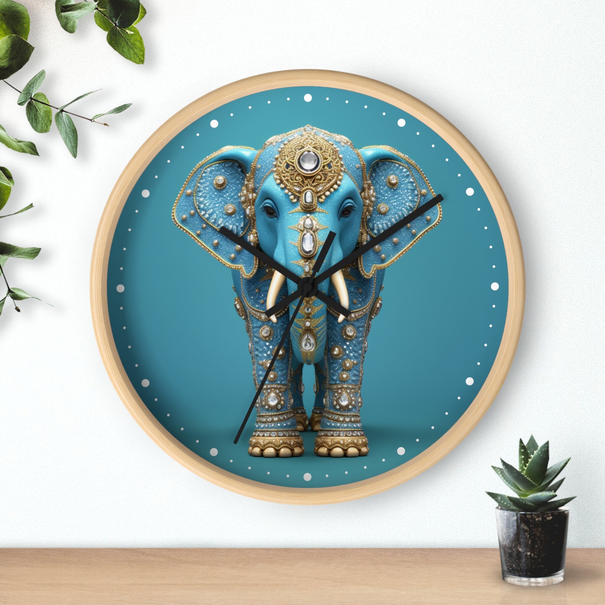 Elephant Wall Clock, Elephant Clock, Animal Lover, Elephant Décor ...