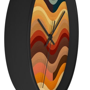 Boho Pattern Wall Clock, Boho Wall Clock, Boho Pattern, Bohemian Wall ...