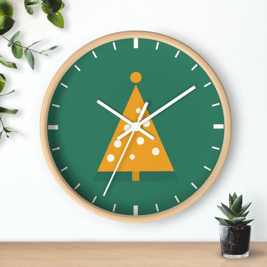 Christmas Tree Wall Clock, Christmas Clock, Clock Christmas Tree ...