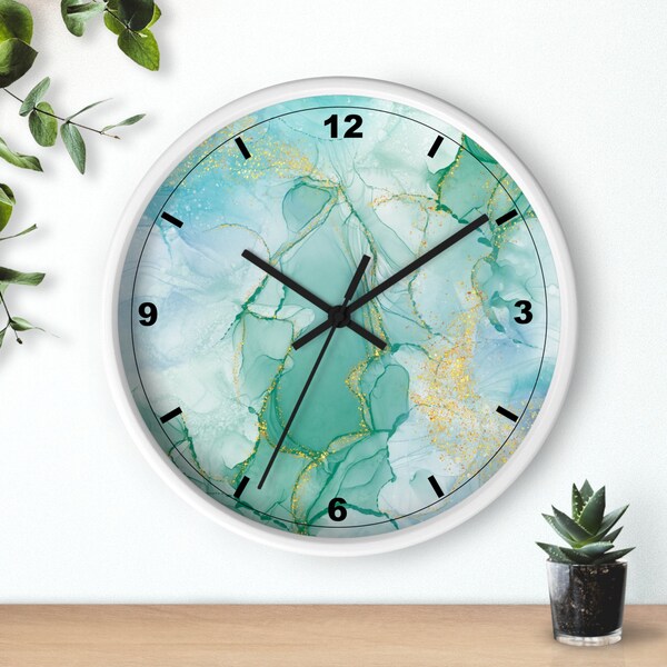 Marble Clock - Etsy