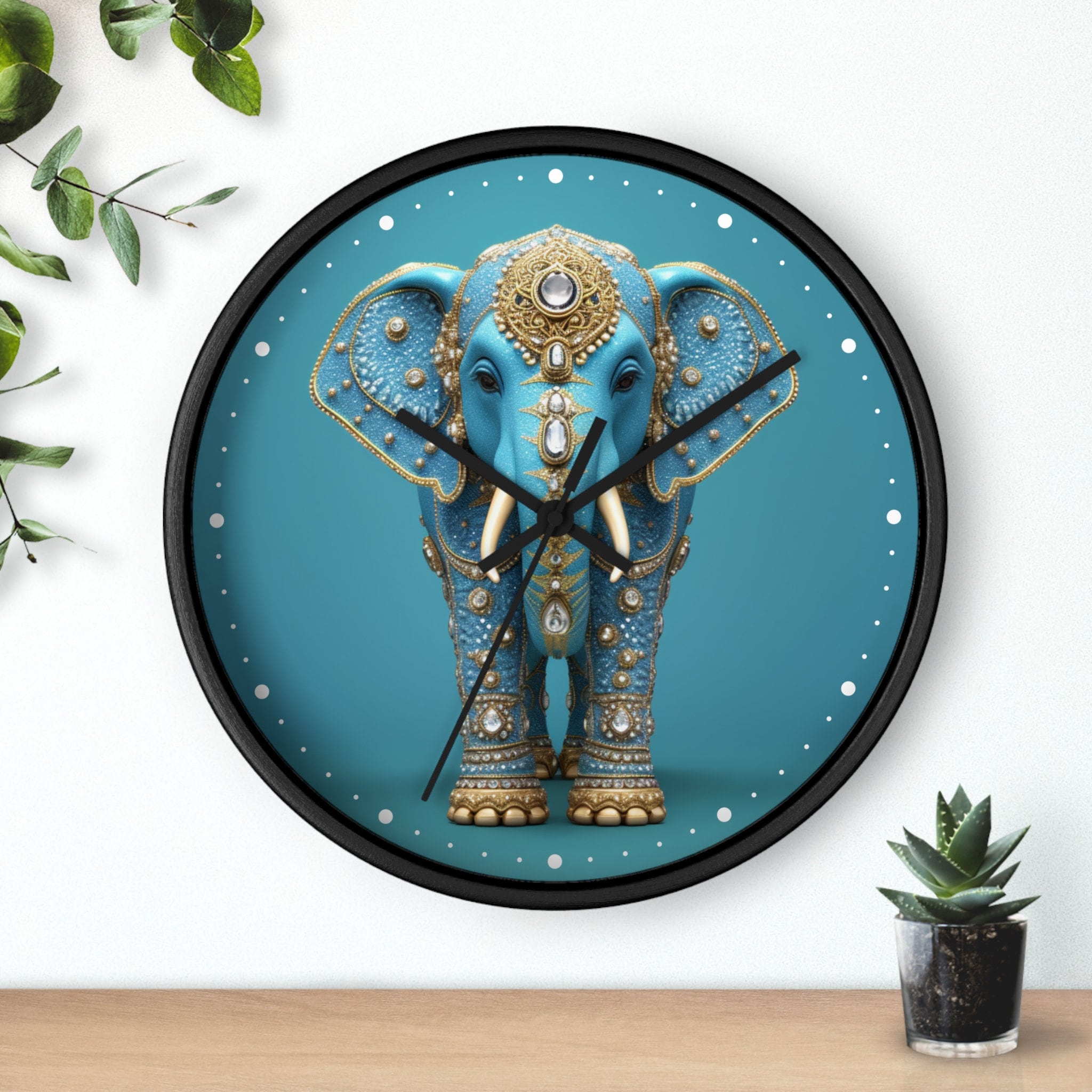 Elephant Wall Clock, Elephant Clock, Animal Lover, Elephant Décor ...