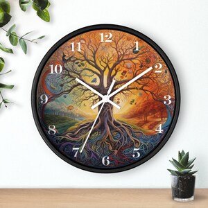 Tree of Life Wall Clock, Unique Wall Clock, Nature Wall Clock, Quiet ...