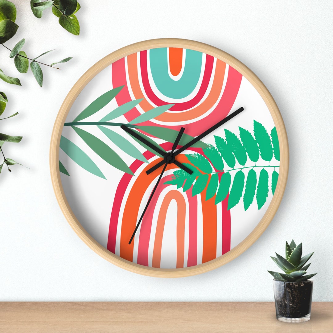 Boho Wall Clock, 10-inch Clock, Maximalist Boho, Minimalist Boho ...