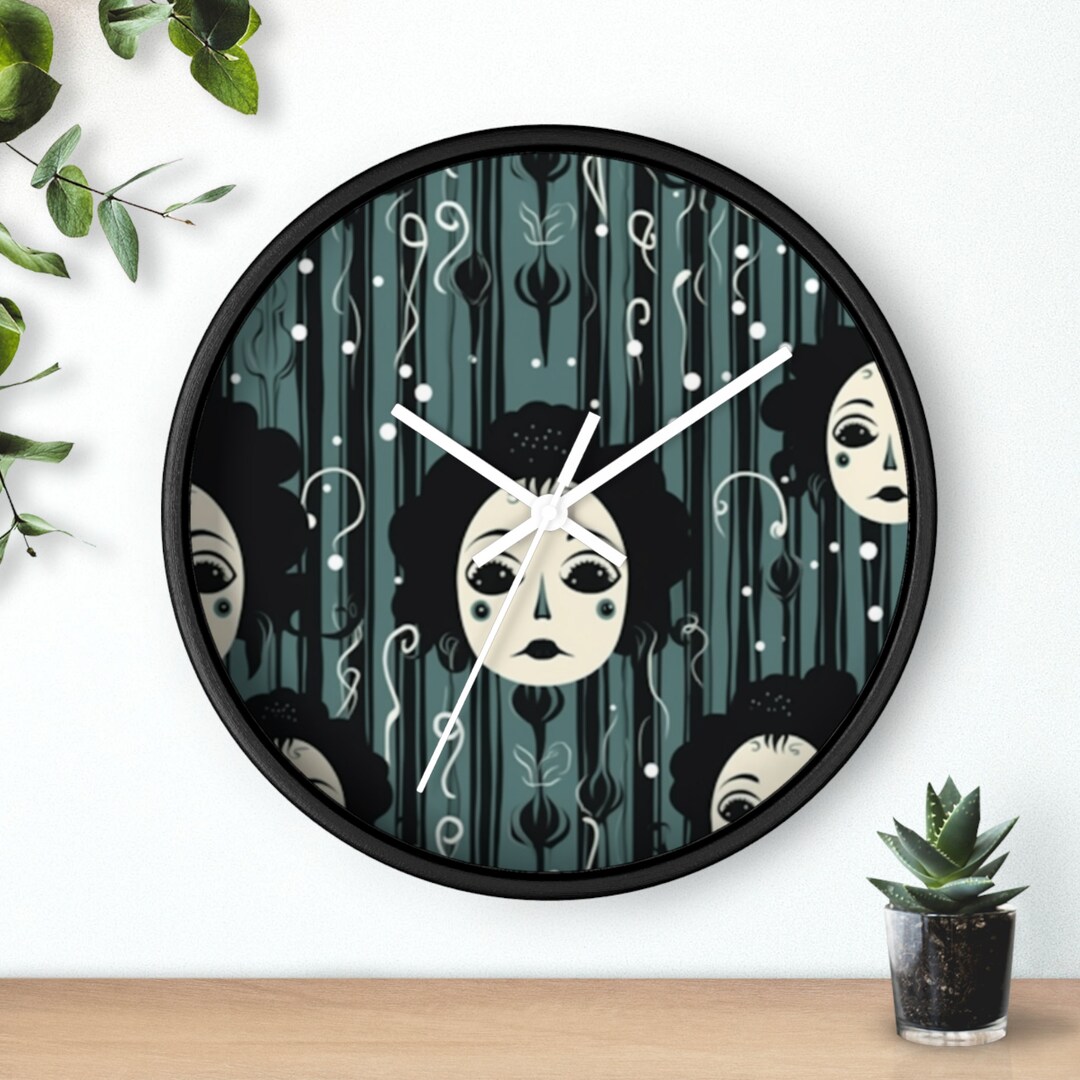 Whimsigoth Wall Clock, 10-inch Clock, Whimsical Gothic, Whimsigoth ...