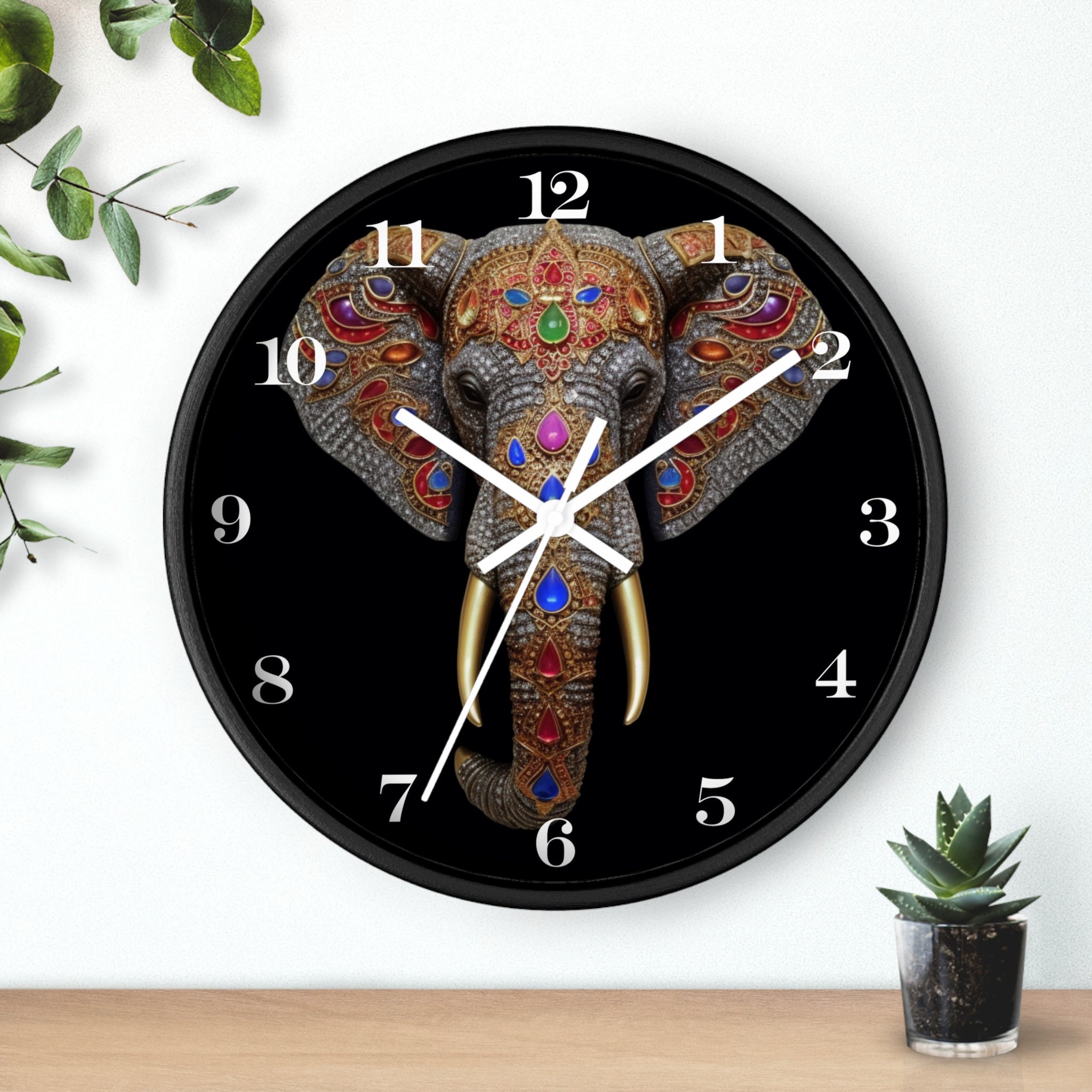 Elephant Wall Clock, Elephant Clock, Animal Lover, Elephant Décor ...
