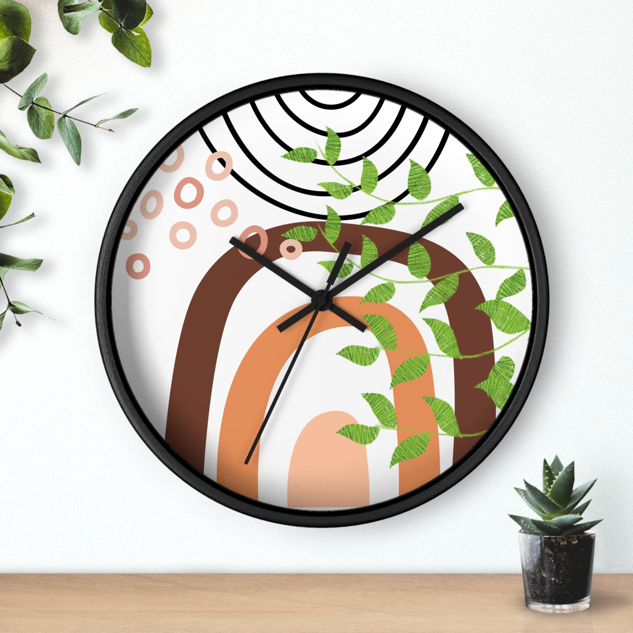 Boho Wall Clock, Maximalist Boho, Minimalist Boho, Artistic Wall Clock ...