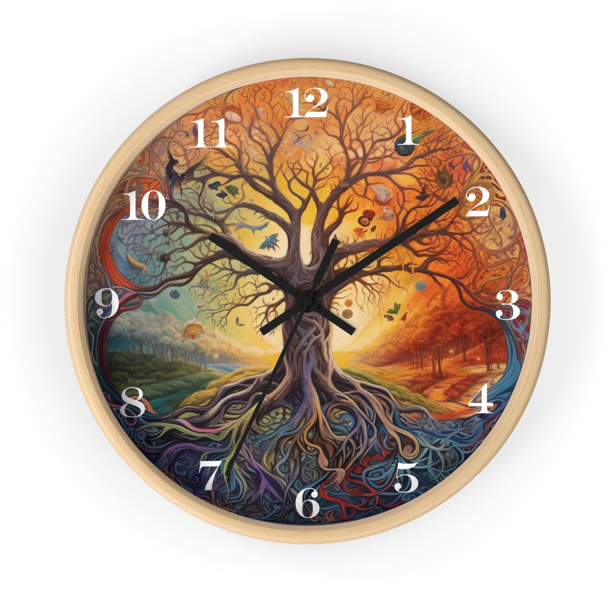 Tree of Life Wall Clock, Unique Wall Clock, Nature Wall Clock, Quiet ...