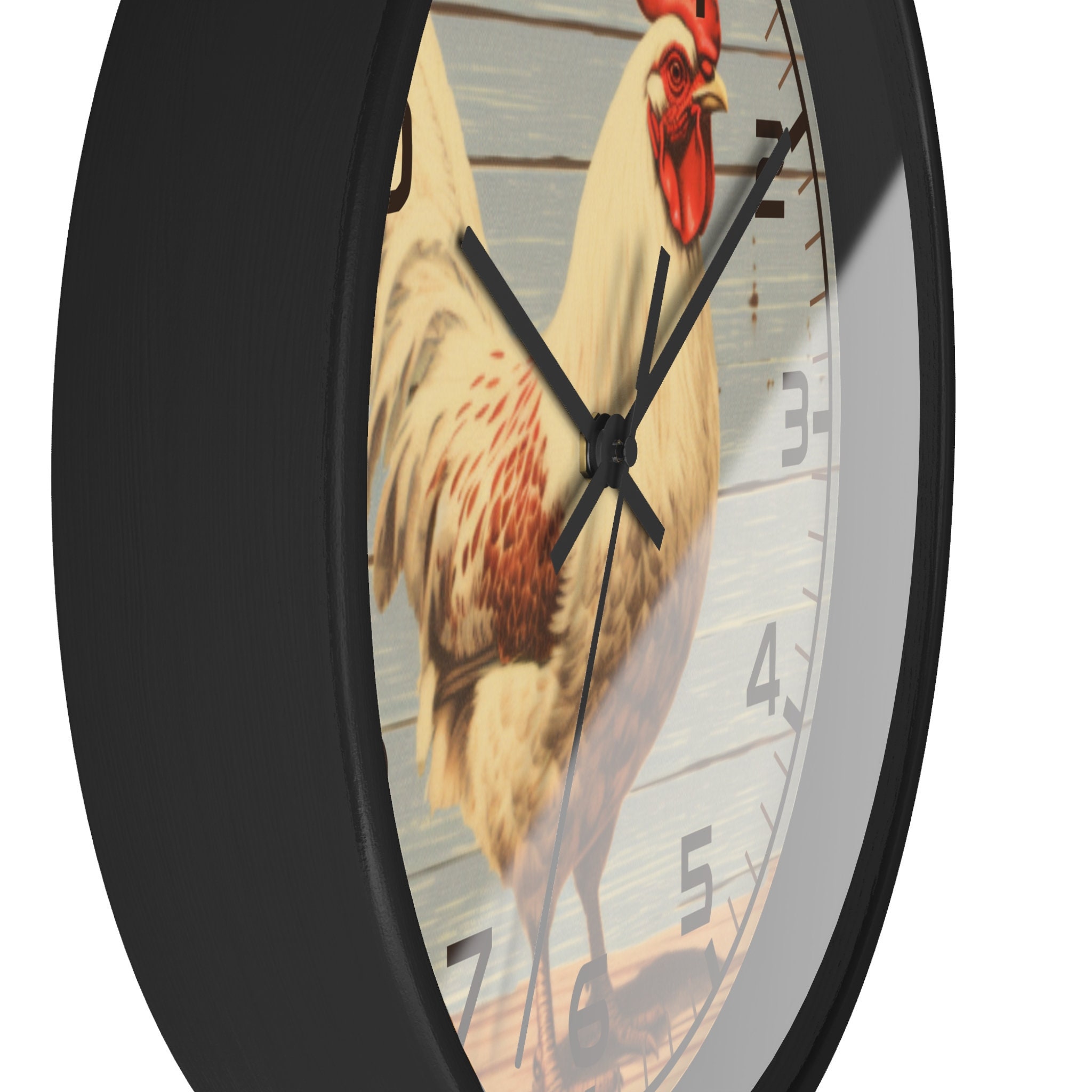 Chicken Wall Clock, 10-inch Clock, Kitchen Clock, Kitchen Chicken Clock ...