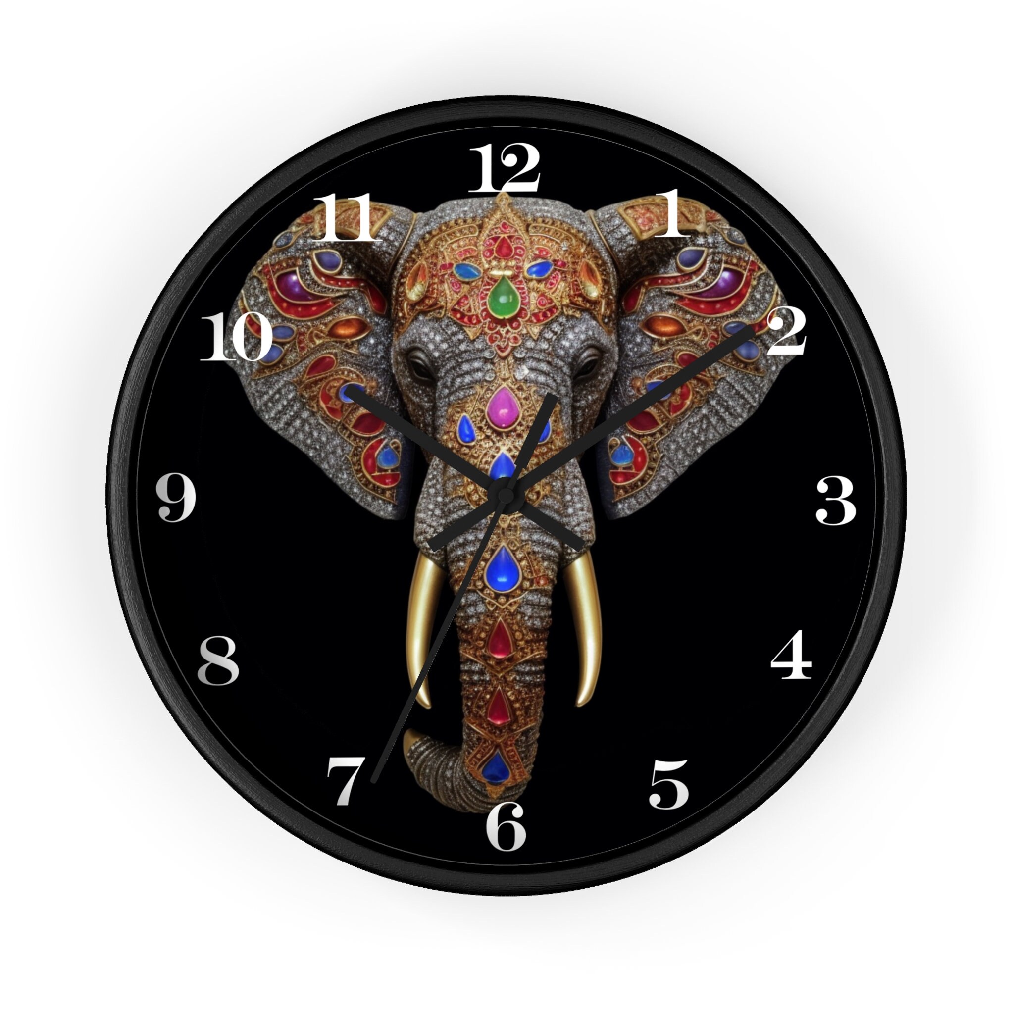 Elephant Wall Clock, Elephant Clock, Animal Lover, Elephant Décor ...