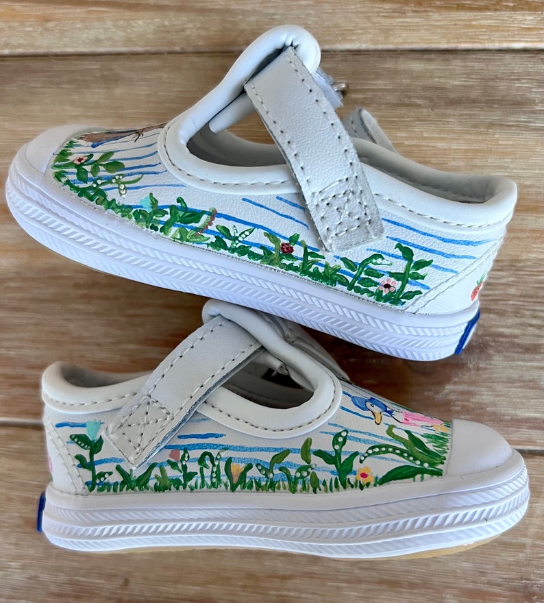 Peter Rabbit & Friends Themed Custom Painted Toddler Keds Size 1 M - Etsy