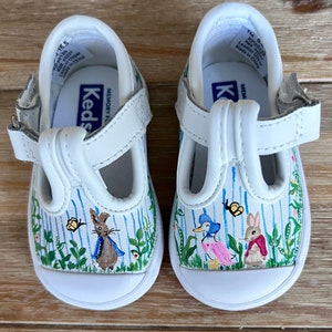 Peter Rabbit & Friends Themed Custom Painted Toddler Keds Size 1 M - Etsy