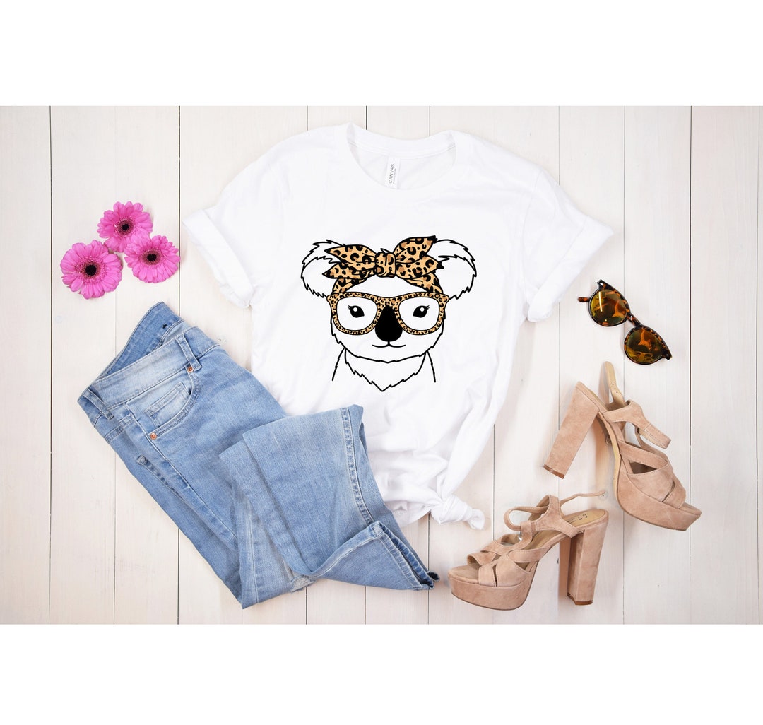 Koala With Leopard Glasses Shirt, Koala Shirt, Koala Gifts,koala Bear ...