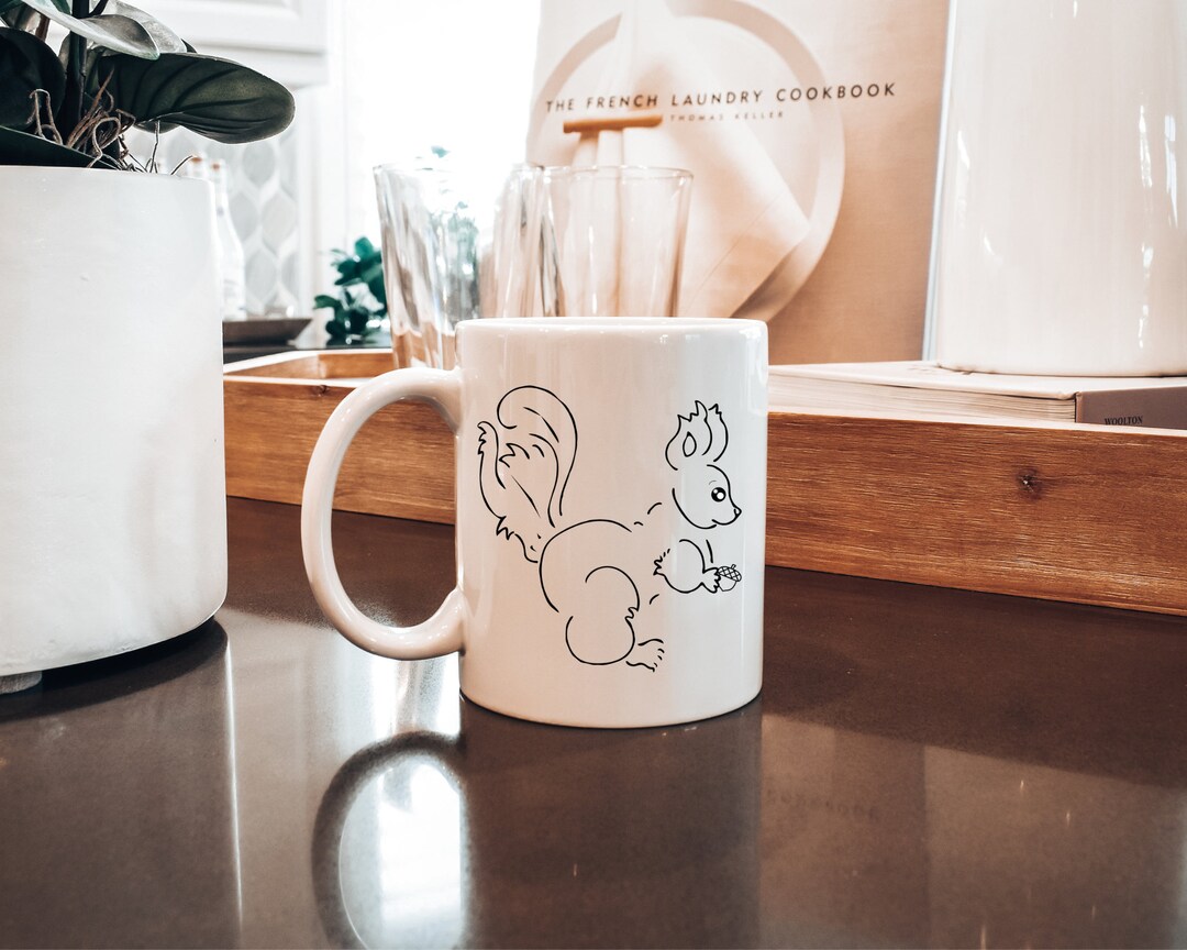 Squirrel Mug, Cute Squirrel Mug, Squirrel Love, Animal Mug, Squirrel ...