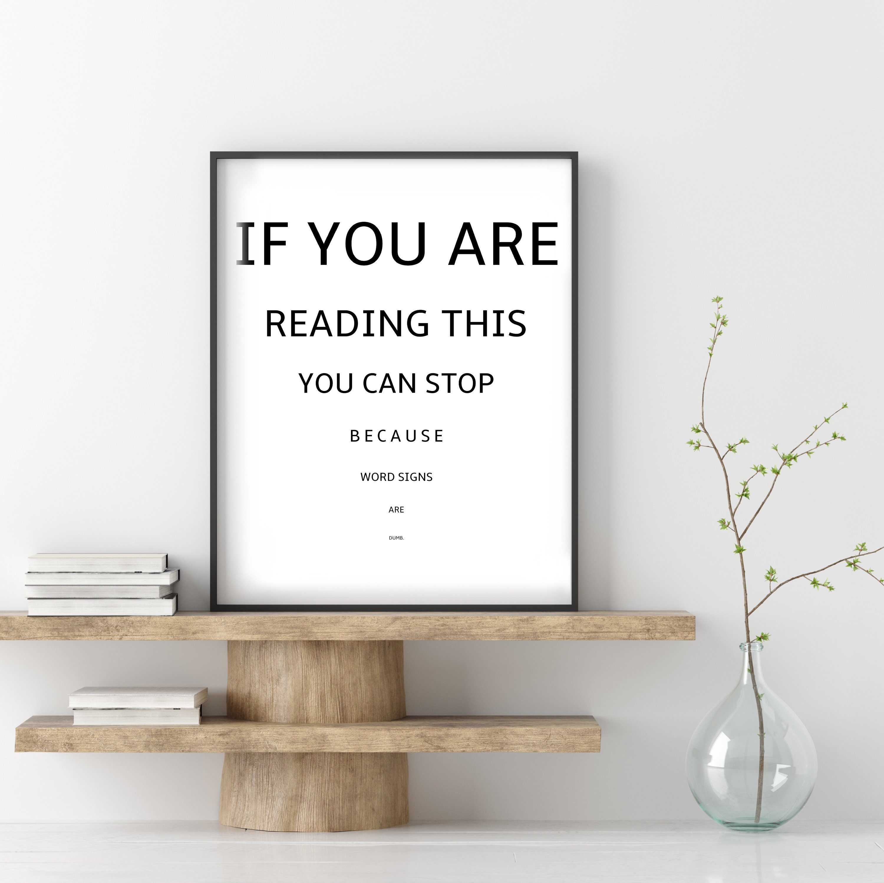 Dumb Word Sign - Etsy