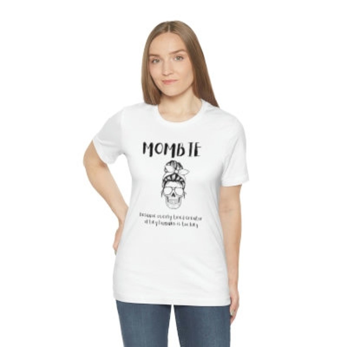 MOMBIE- Because Overly Tired Creator of Tiny Humans is Too Long T-shirt ...