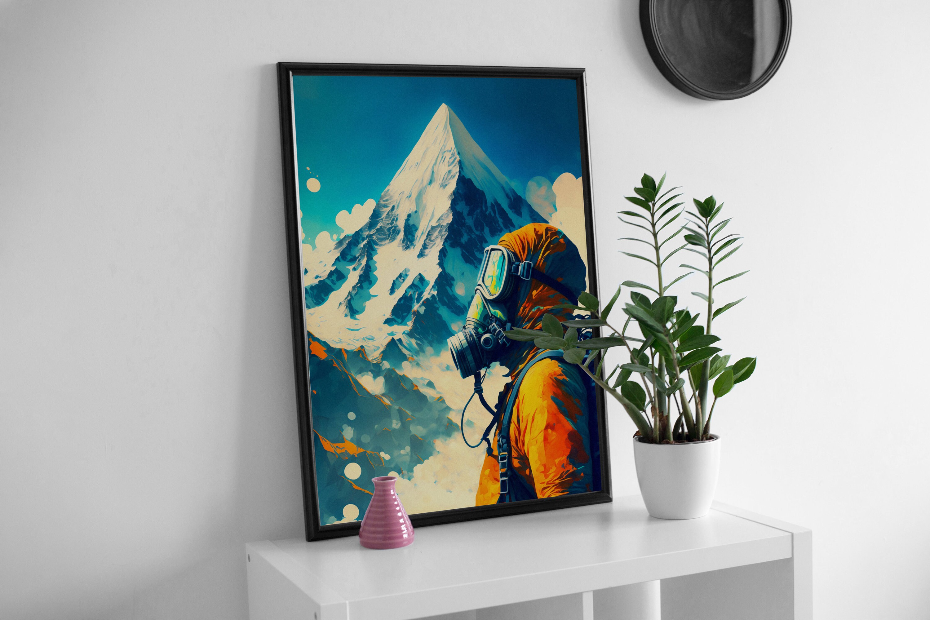 Everest Climber Poster everest Mountain climber Poster himalayan ...