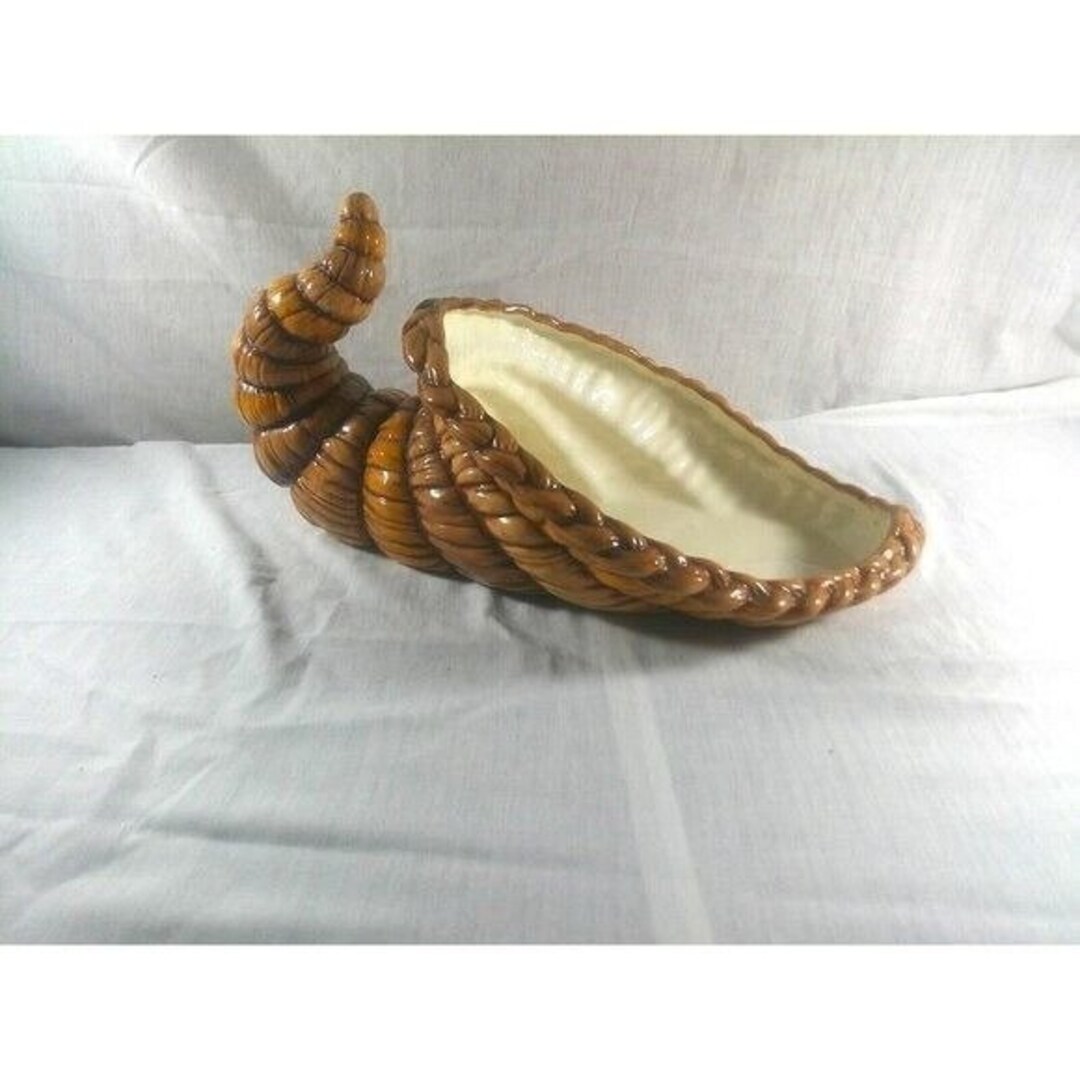 Vintage Atlantic Mold Ceramic Pottery Cornucopia Horn - Etsy
