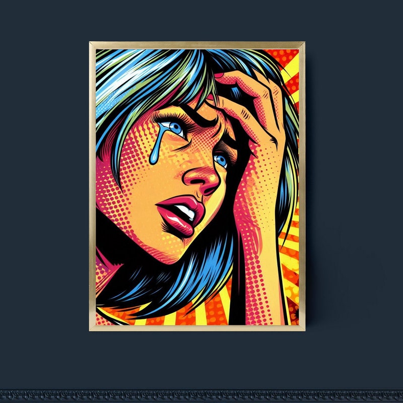 Crying Comic Girl - Etsy