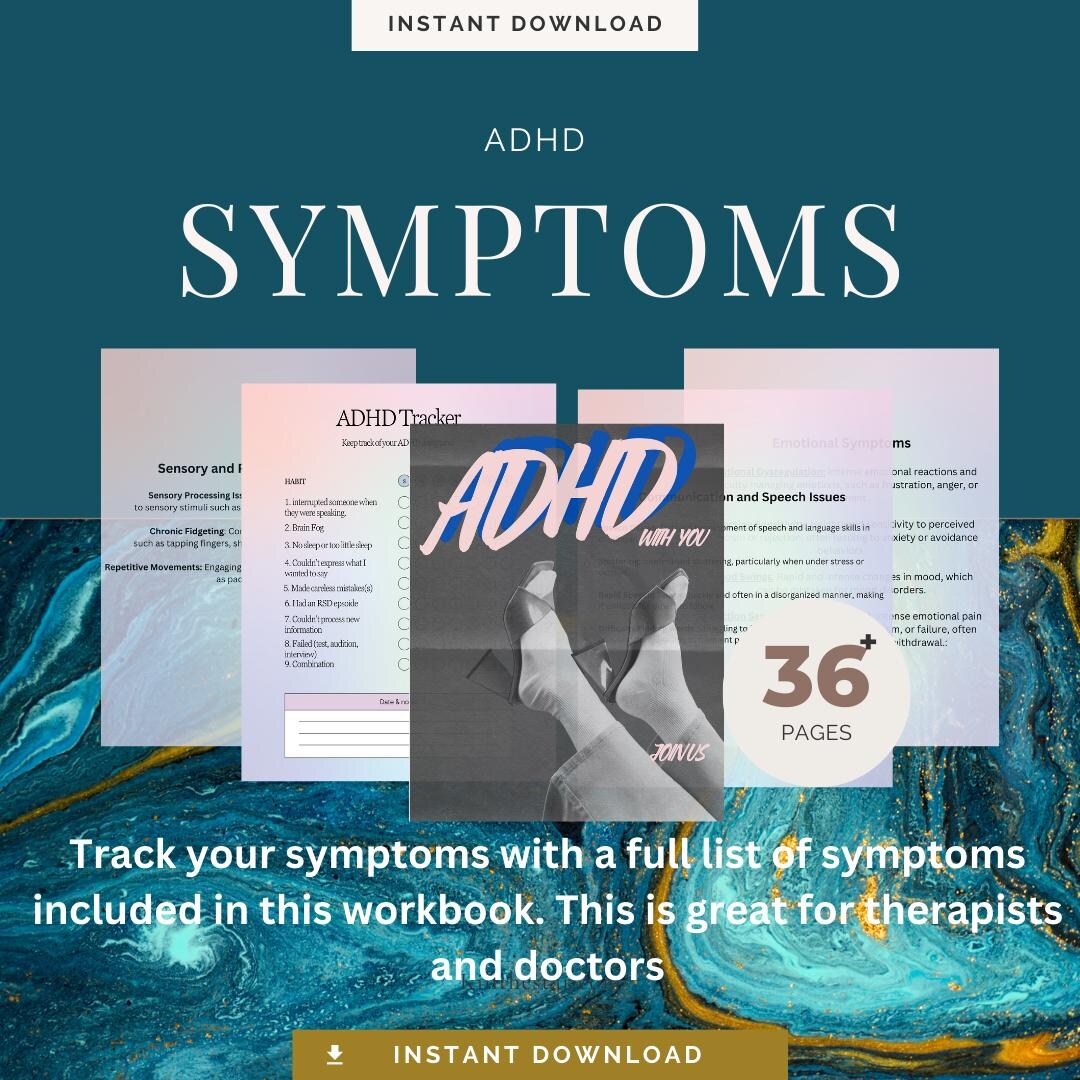 ADHD Therapy Workbook, Adhd Planner Adult, ADHD Late Diagnosis ...