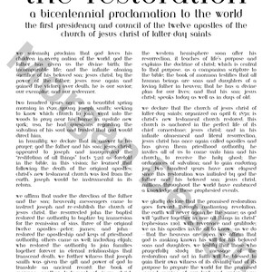 LDS Proclamation Posters Digital Download Font 5 - Etsy