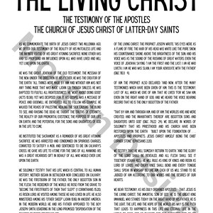 LDS Proclamation Posters | Digital Download | Font 8 - Etsy