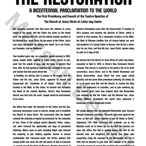 LDS Proclamation Posters Digital Download Font 9 - Etsy