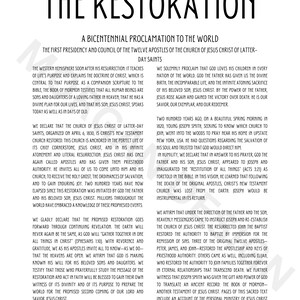 LDS Proclamation Posters | Digital Download | Font 1 - Etsy