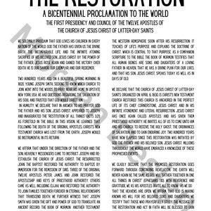 LDS Proclamation Posters | Digital Download | Font 8 - Etsy