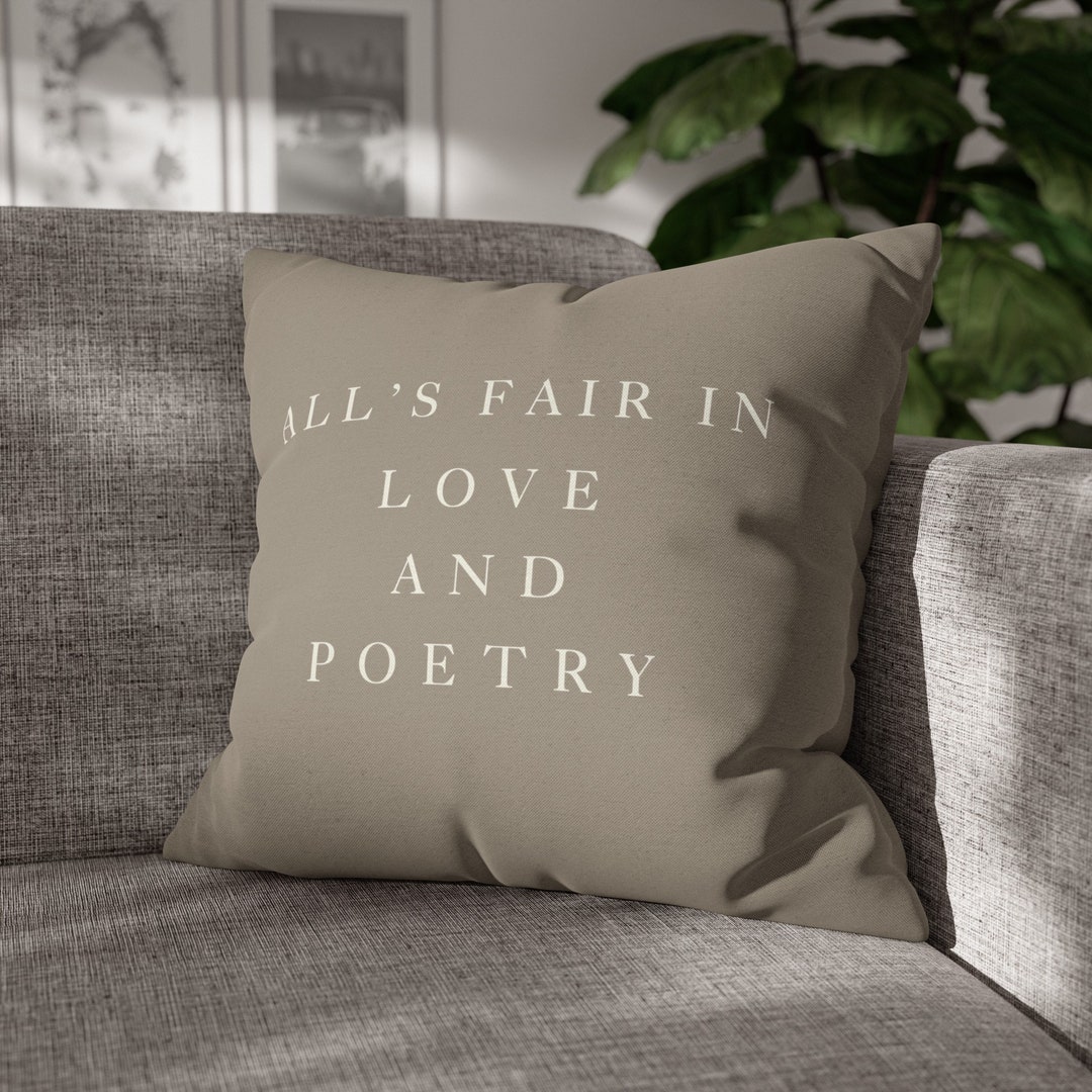 Taylor Swift TTPD Album Alls Fair in Love and Poetry Square Pillow Case ...