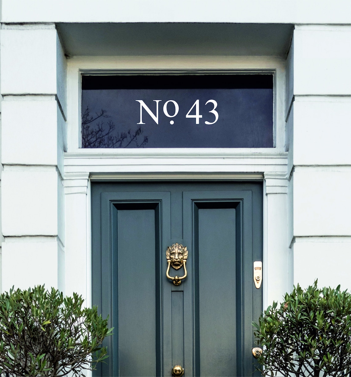 Premium Elegant Fanlight Door Numbers Etched Glass House Numbers ...