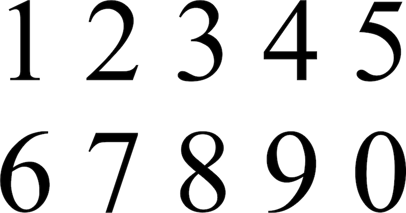 Superior Chrome Gold Door Numbers Transom Classic House Door Number ...