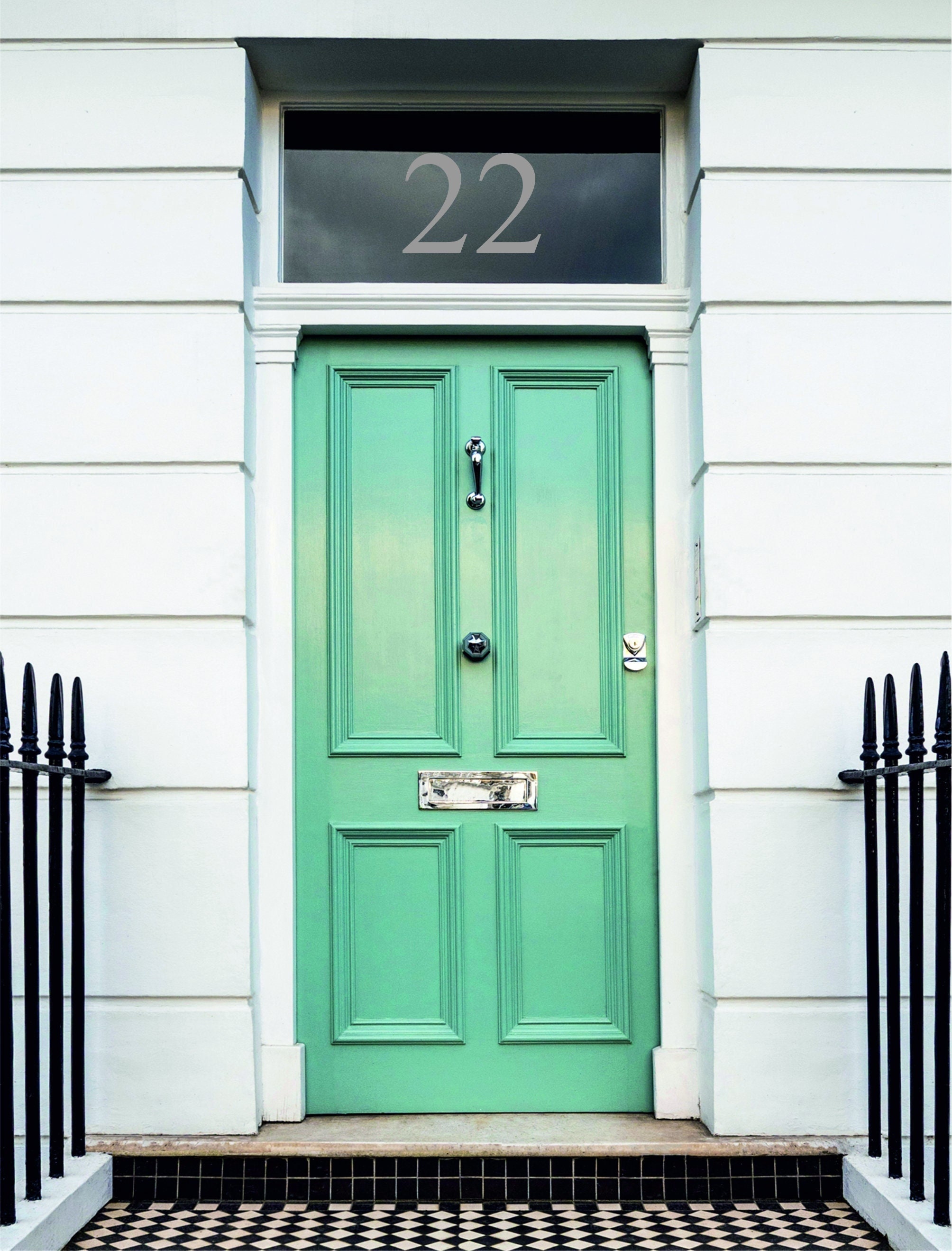 Frosted Fanlight Door Numbers Etched Glass House Numbers Victorian ...