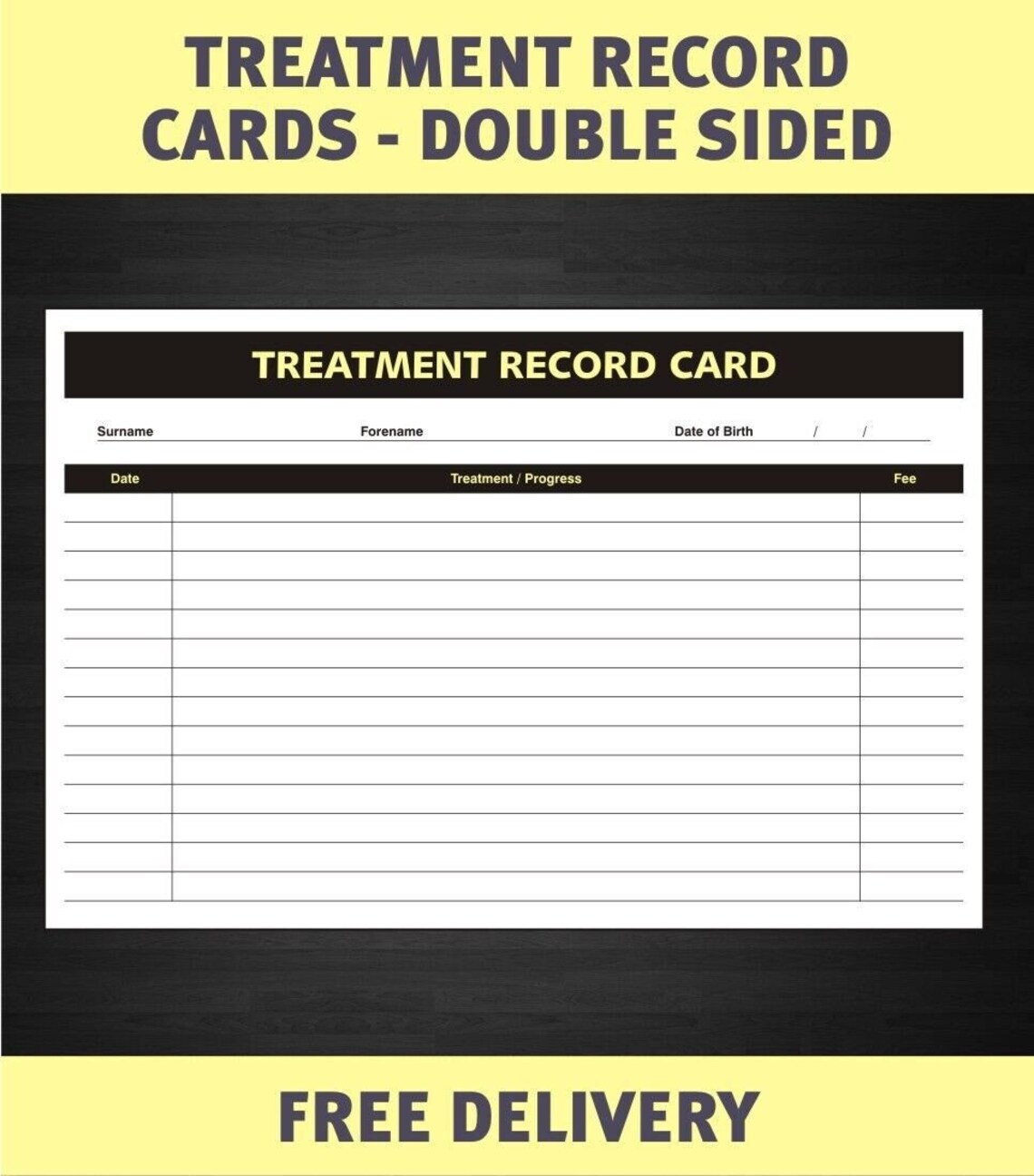 Salon Client Cards Treatment Client Record Card Beauty Client Record ...