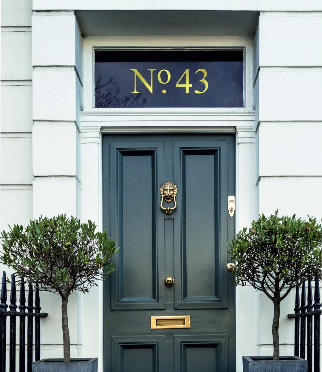 Superior Chrome Gold Door Numbers Transom Classic House Door Number ...