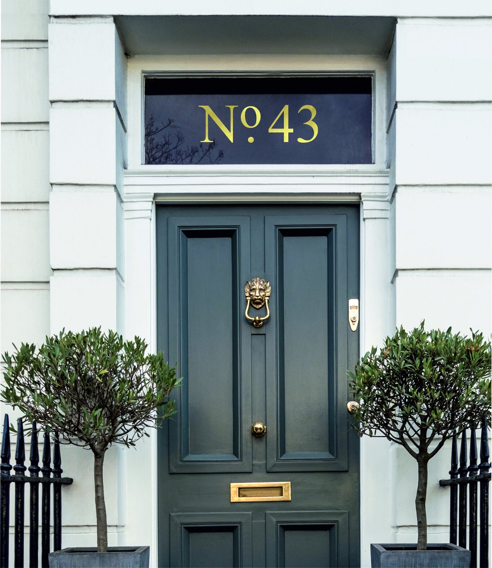 Superior Chrome Gold Door Numbers Transom Classic House Door Number ...