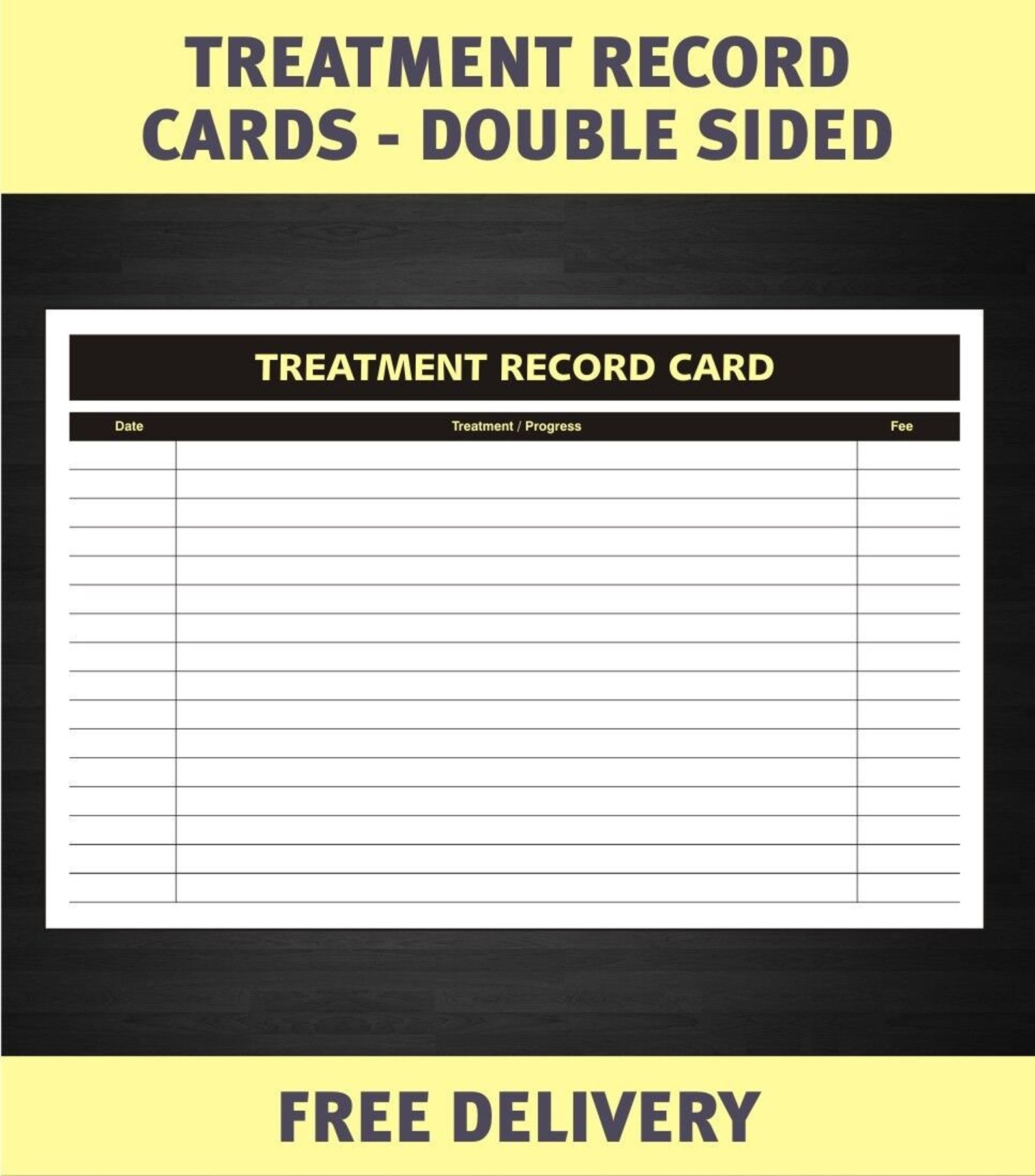 Salon Client Cards Treatment Client Record Card Beauty Client Record ...