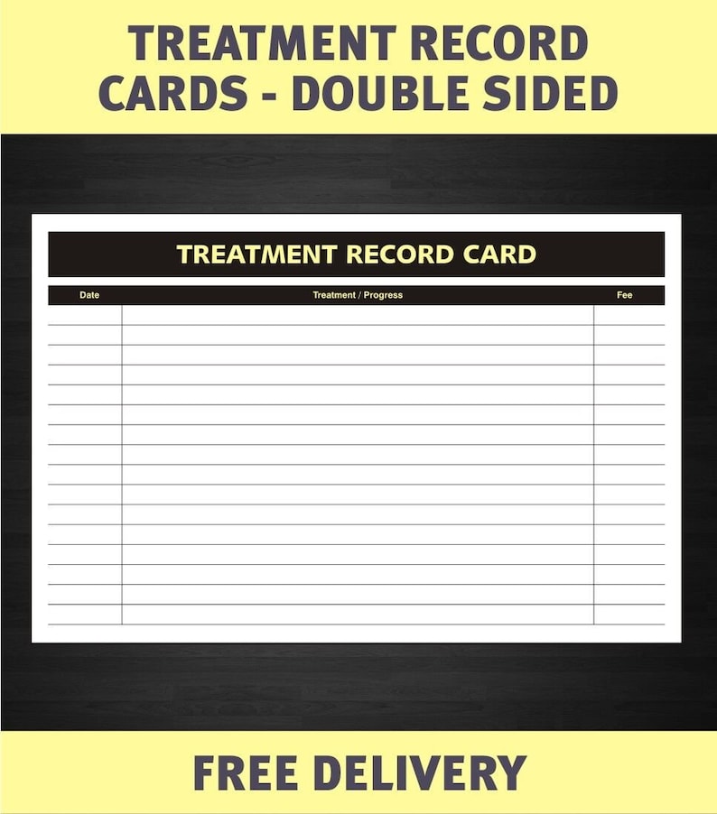 Salon Client Cards Treatment Client Record Card Beauty Client Record ...