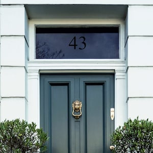 Traditional House Door Number Victorian Frosted Etch Door Number ...