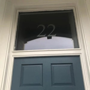 Frosted Fanlight Door Numbers Etched Glass House Numbers Victorian ...