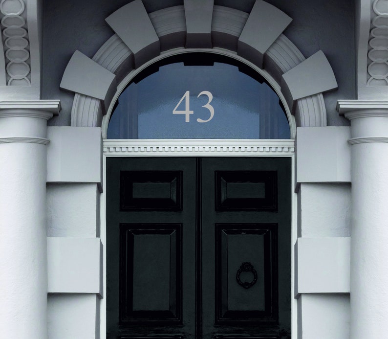 Frosted Fanlight Door Numbers Etched Glass House Numbers Victorian ...
