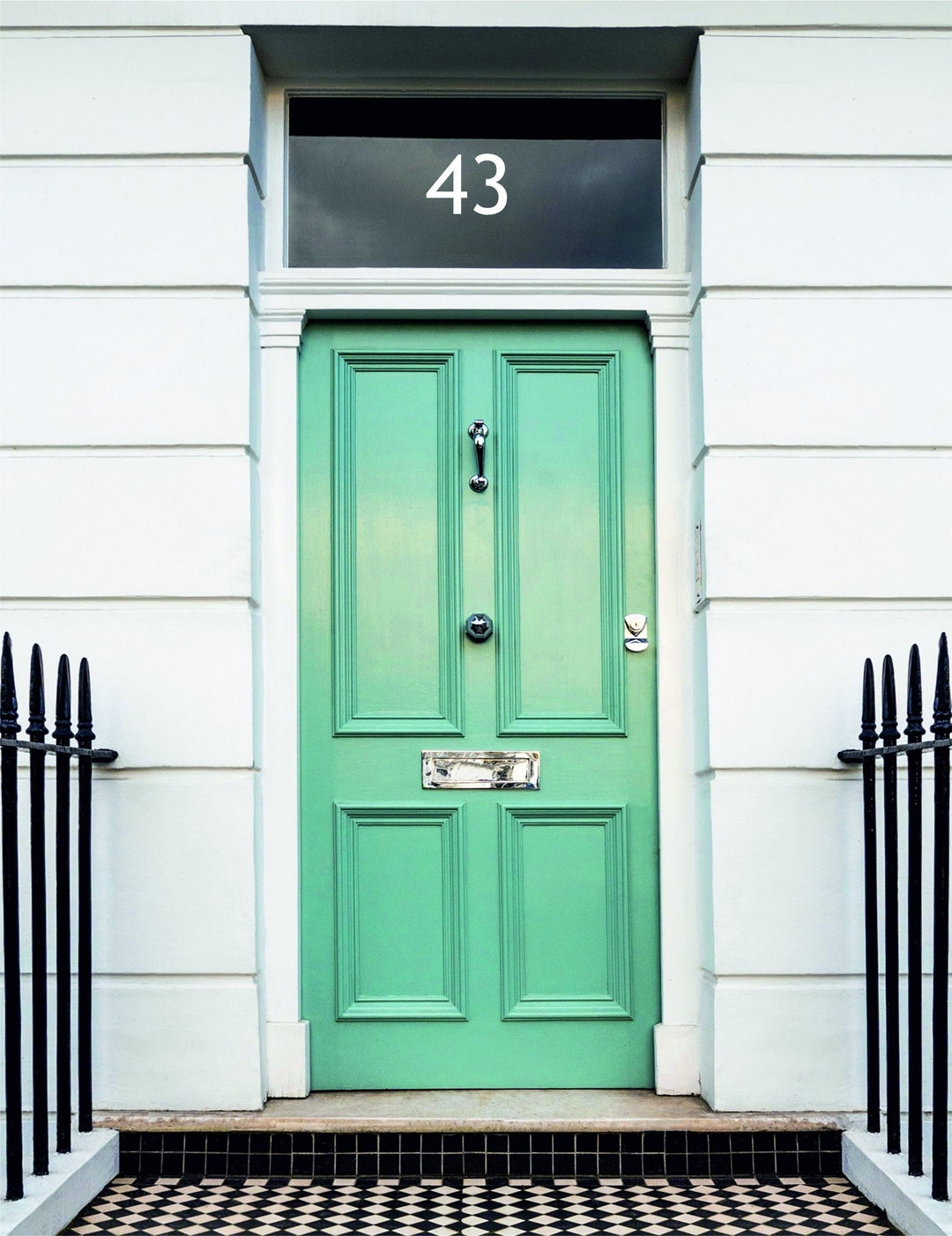 Modern Door Numbers House Numbers Etched Glass House Numbers House ...