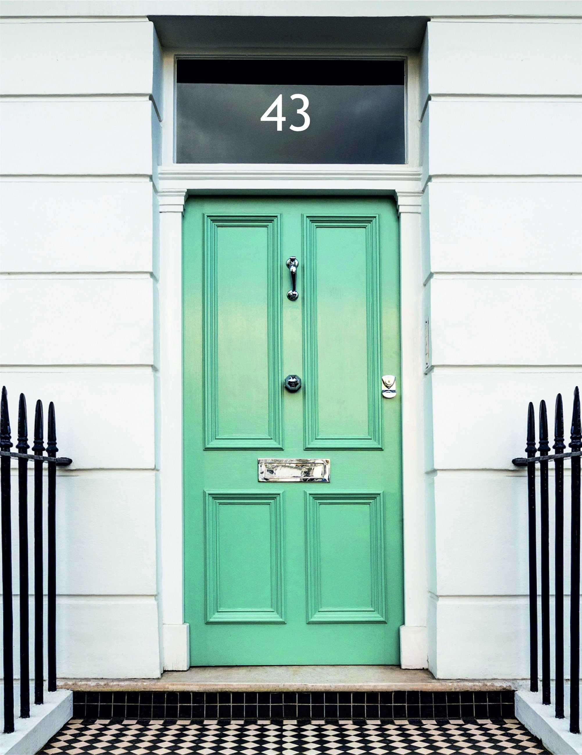 Modern Door Numbers House Numbers Etched Glass House Numbers House ...