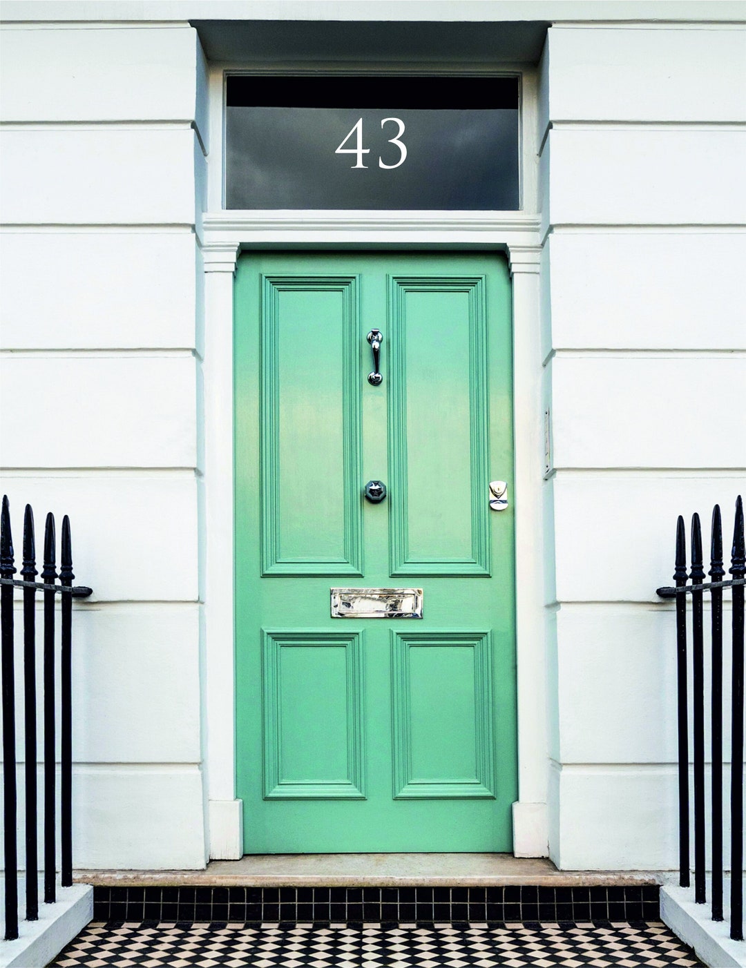 Classic Door Numbers Victorian Frosted Etch Door Numbers Classic House ...